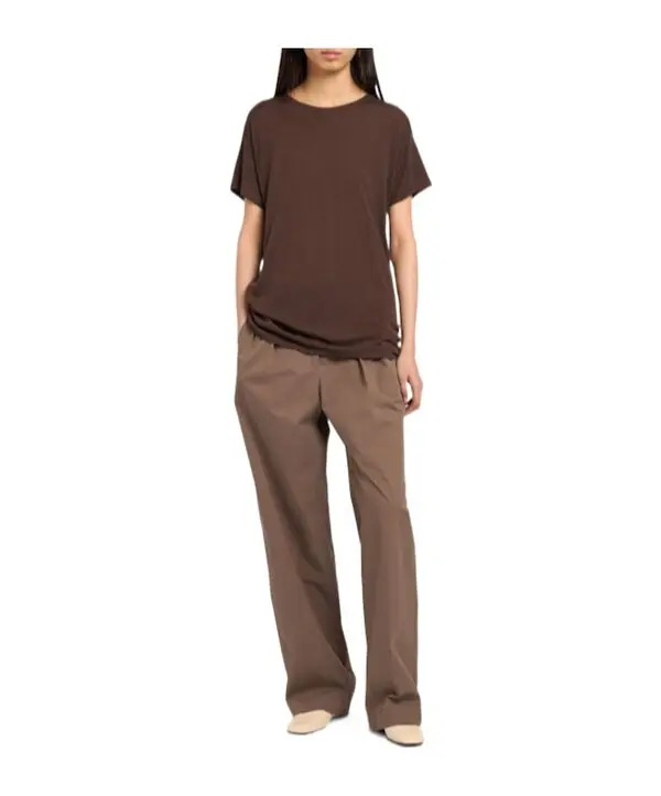THE ROW Kota Fine Viscose Blend Short Sleeve Top