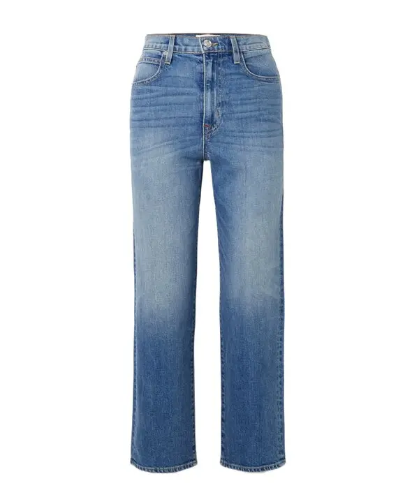 SLVRLAKE London Crop High-rise Straight-leg Jeans - Light Denim Blue