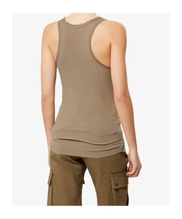 Isabel Marant Étoile Helma Henley Ribbed Top - Nude