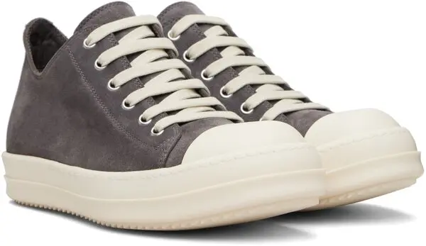 Rick Owens Lace-up Round Toe Sneakers - Black