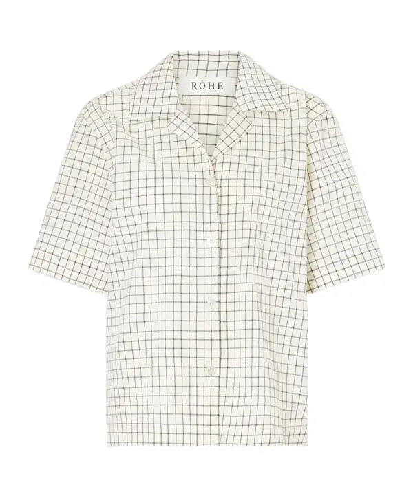 RÓHE Plaid Button-up Shirt - White