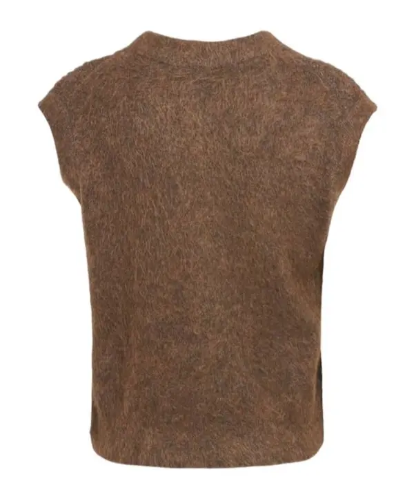 Brunello Cucinelli Embellished Mohair Blend Knit Vest