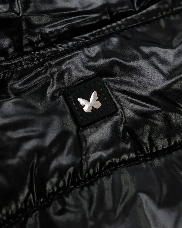 Max Mara Hooded Quilted Down Jacket With Fur Trim - Black