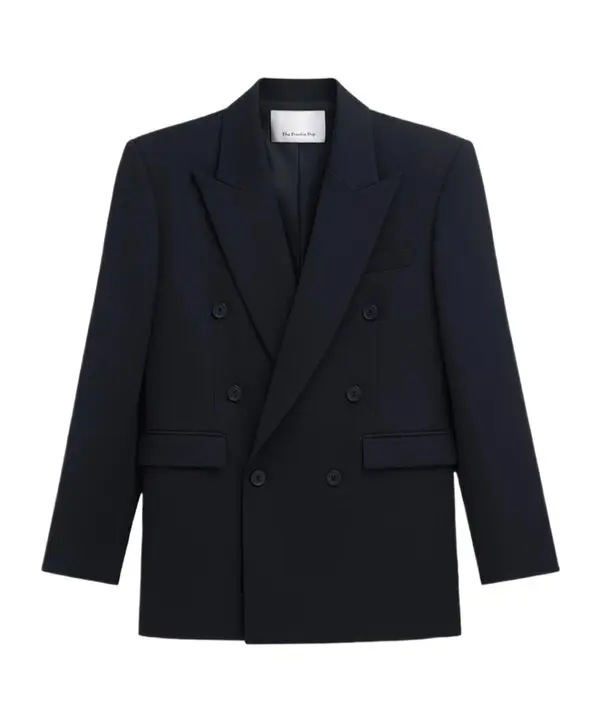 THE FRANKIE SHOP Lapel Long-sleeved Suit Jacket - Black