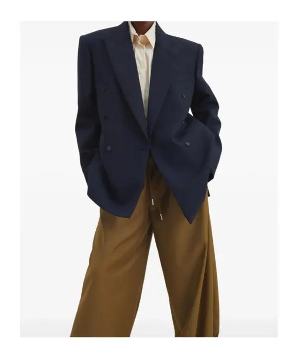 THE FRANKIE SHOP Lapel Long-sleeved Suit Jacket - Black