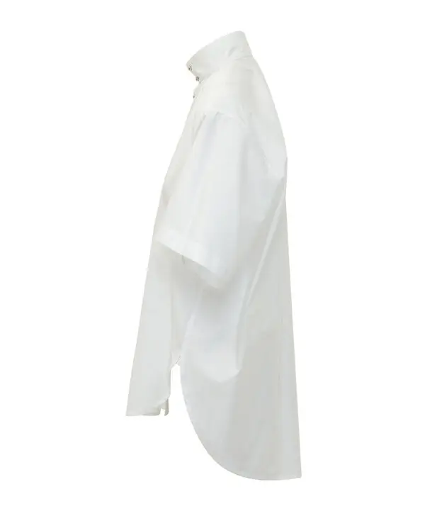 DARKPARK Roberta High-neck Popeline Shirt - White