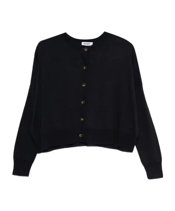 BASERANGE Buttoned Cardigan - Black
