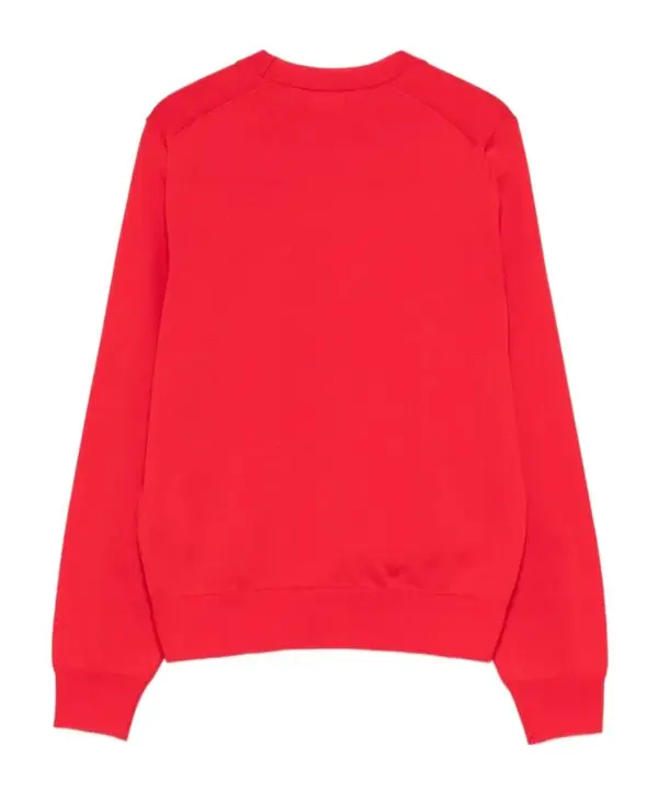 Comme Des Garçons Ribbed Crewneck Sweater - Red