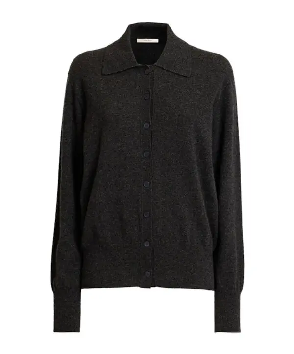 THE ROW Lillia Knit Cashmere Cardigan - Black