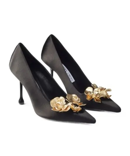 JIMMY CHOO Ixia 95mm Leather Pumps - Black