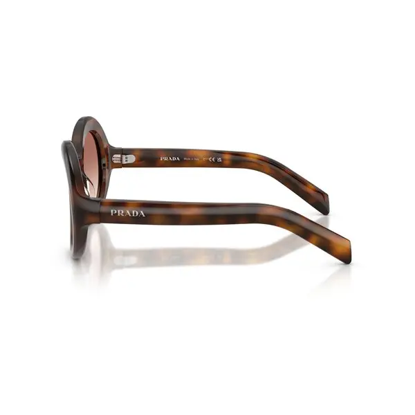 Prada Oversized Round Frame Sunglasses - Brown
