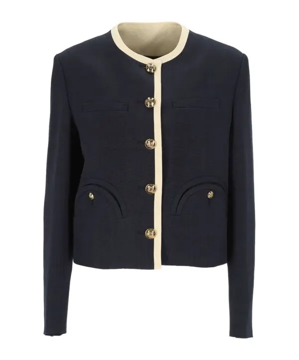 BLAZÉ MILANO Round Neck Long Sleeve Jacket