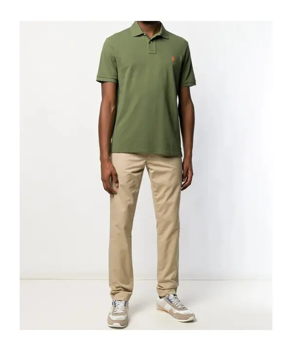 Polo Ralph Lauren Logo-embroidered Straight Hem Polo Shirt - Green