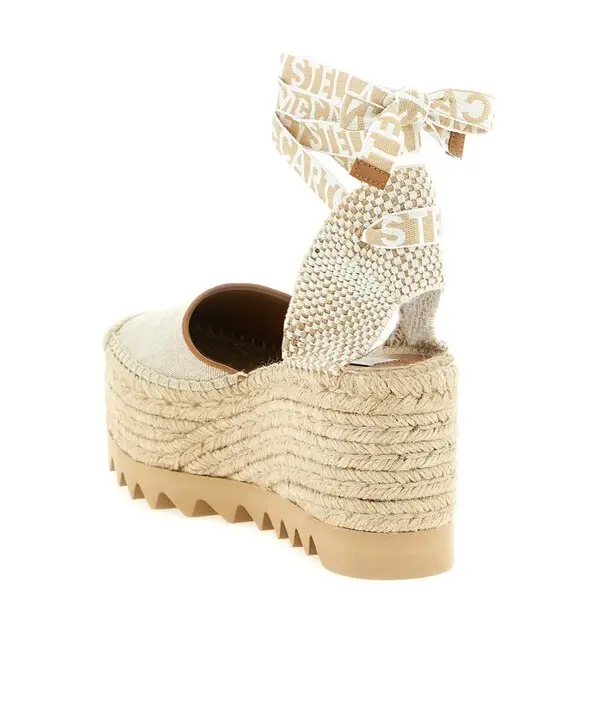 Stella McCartney Gaia Wedge Espadrilles - Beige