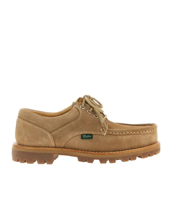 Paraboot Thiers Lace-up Stitched Boat Shoe - Brown