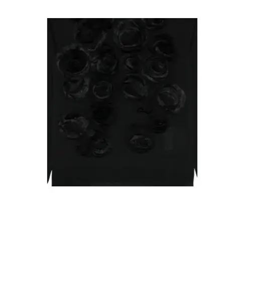 Comme Des Garçons Flower Appliqué Sweater - Black