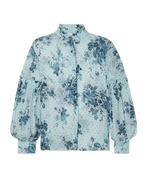 Erdem Ruffle Print Shirt