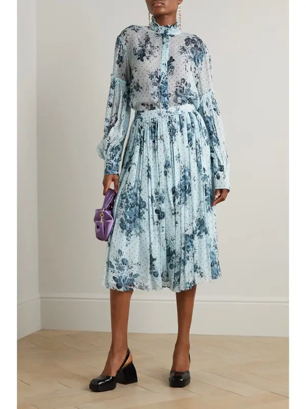 Erdem Ruffle Print Shirt