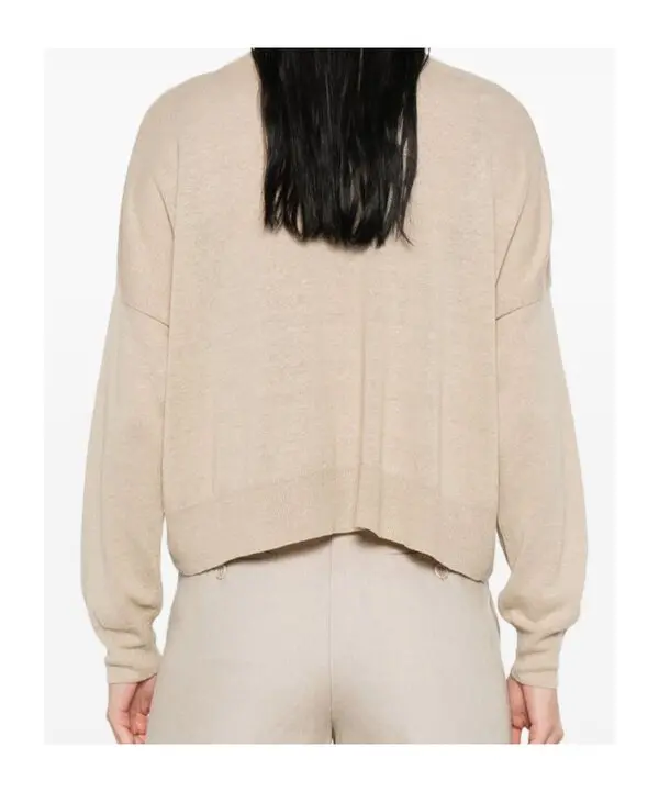 BASERANGE Buttoned V-neck Cardigan - Nude