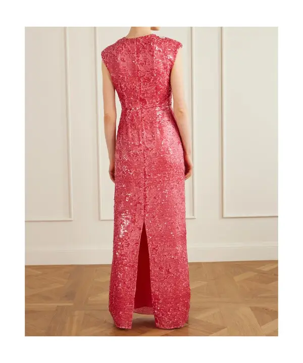 Erdem Flowing Sequined Dress With Crystal Embellishments
