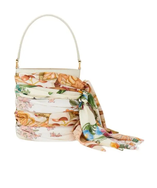 FERRAGAMO Mini Bucket Bag With Foulard - Multicolor