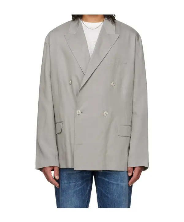 Our Legacy Halt Long-sleeved Suit Jacket - Gray