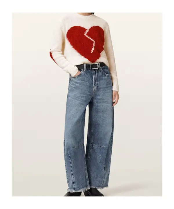 ALLSAINTS Luvheart Knitted Jumper With Heart Motif