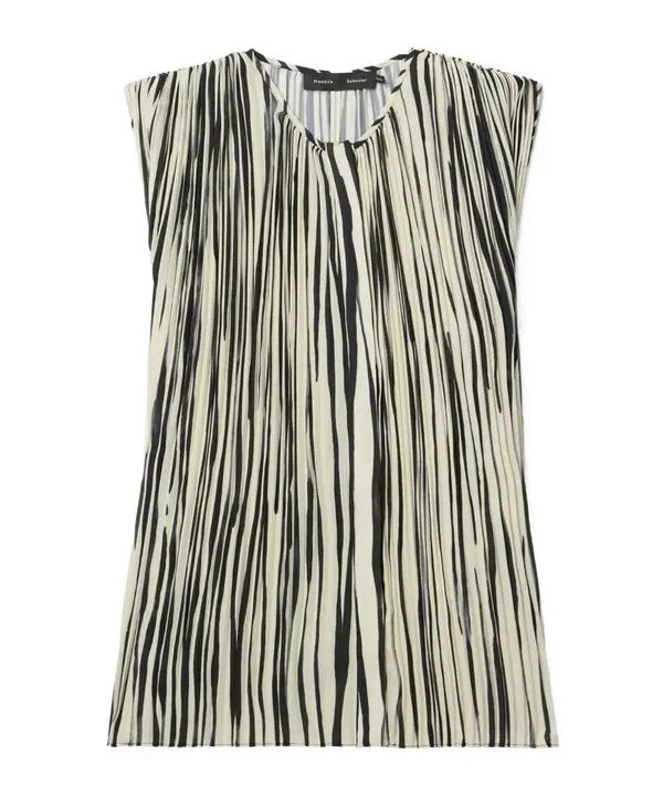 Proenza Schouler Pleated Striped Shirt - White