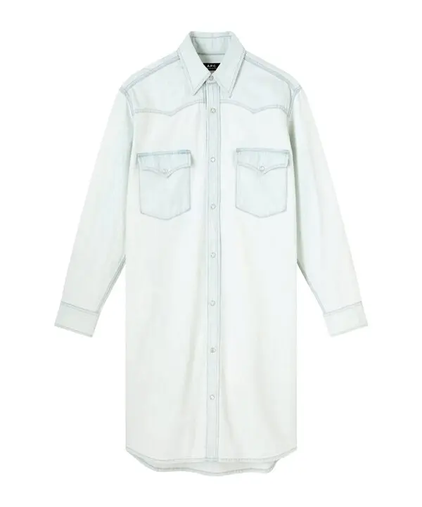 A.p.c. Tie-fastening Shirt Mini Dress