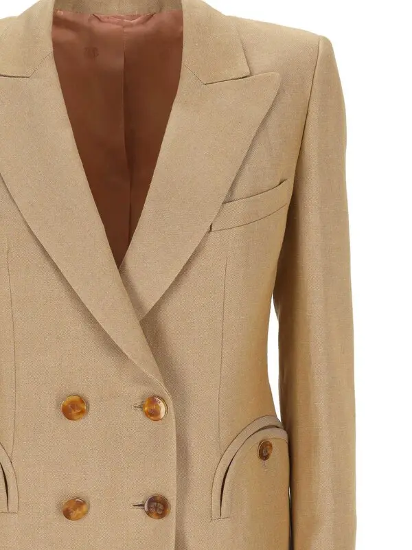BLAZÉ MILANO Renegade Charmer Double-breasted Blazer - Nude