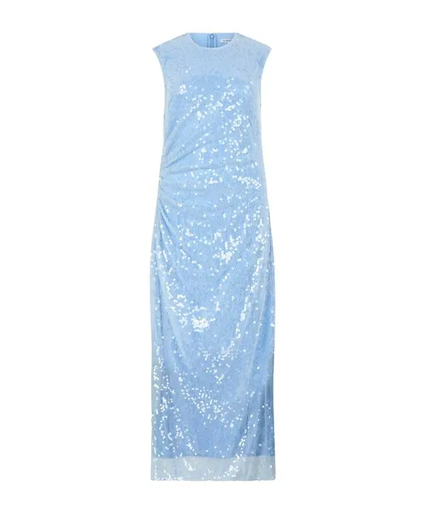 Veronica Beard Ruched Sequin Midi Dress