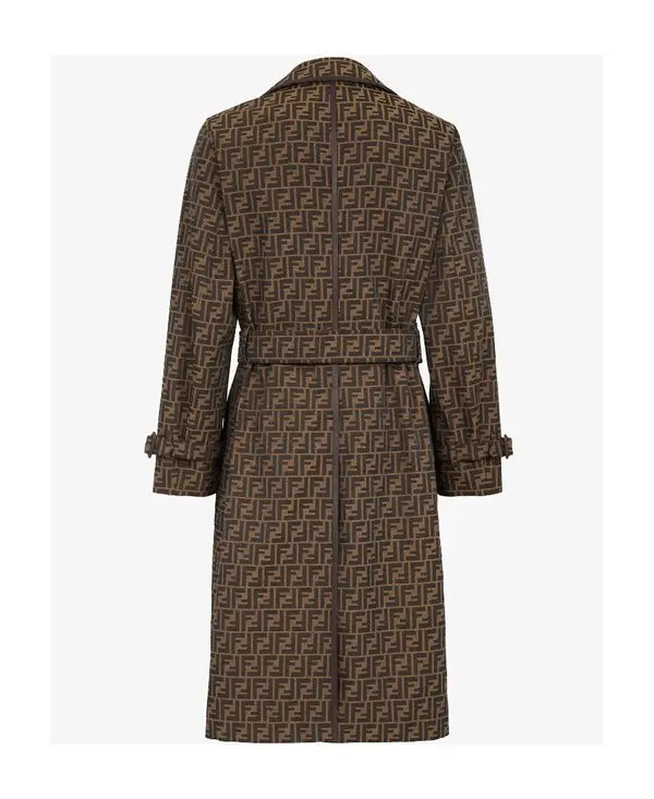 Fendi Ff Motif Belted Trench Coat