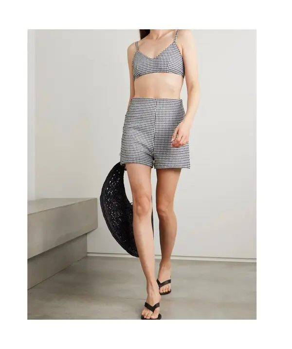 RÓHE Gingham Seersucker Bralette