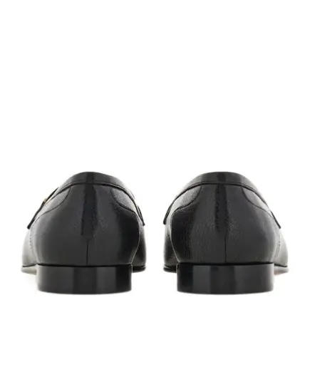 FERRAGAMO Gancini Loafers - Black