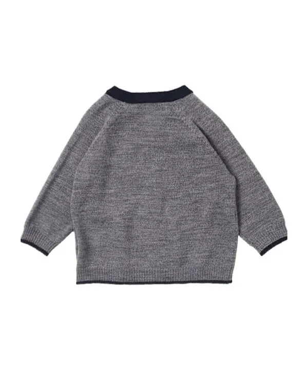 Bonpoint Wool Knit Cardigan - Gray