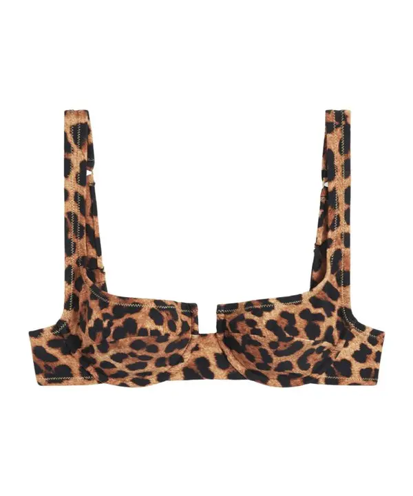 REINA OLGA Brigitte Underwired Bikini Top - Black
