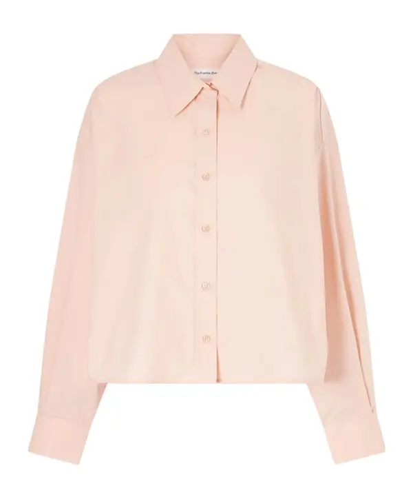 THE FRANKIE SHOP Arlen Organic Cotton Shirt - Baby Powder