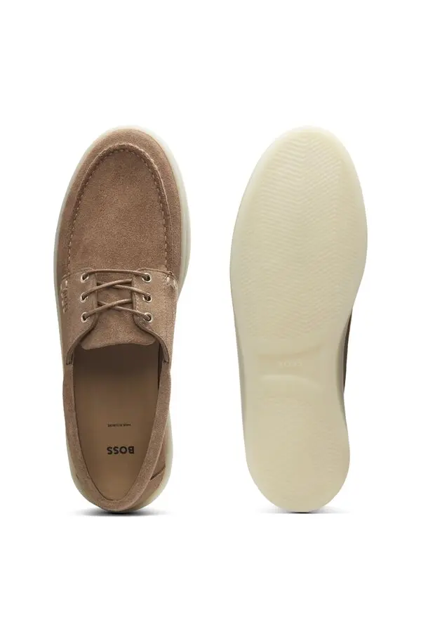 Hugo Boss Lace-up Leather Boat Shoes