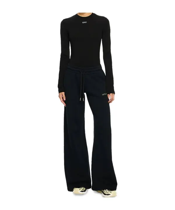 Off-White Off Stamp" Second Skin Long Sleeve Top - Black