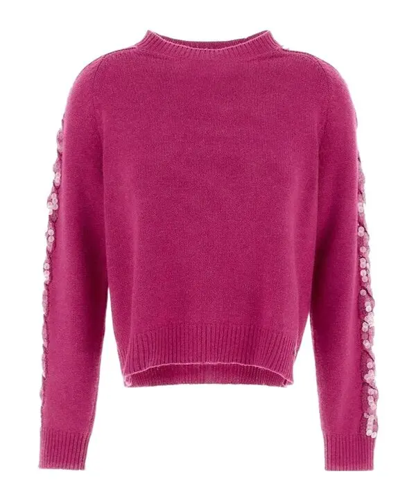 Herno Embellished Sequin Sweater - Red