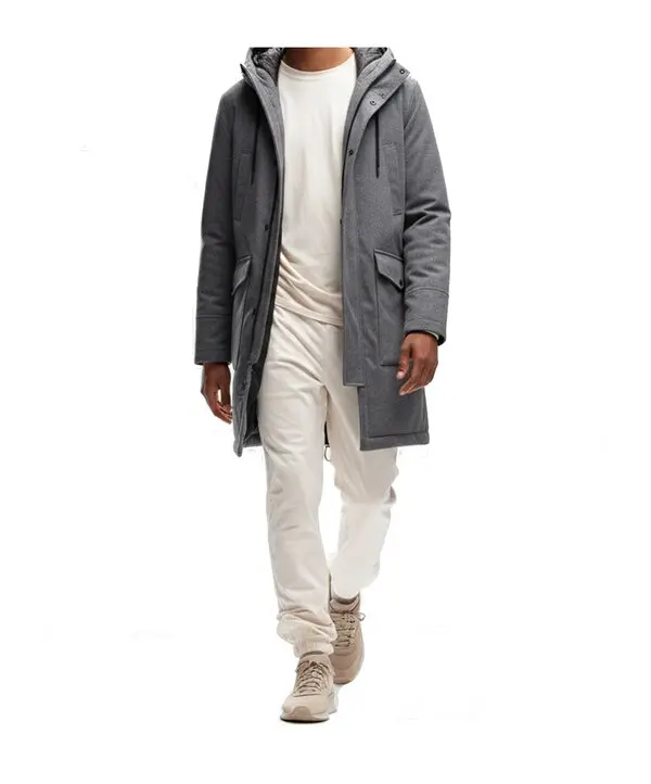 Herno Long-sleeved Hooded Coat - Grey