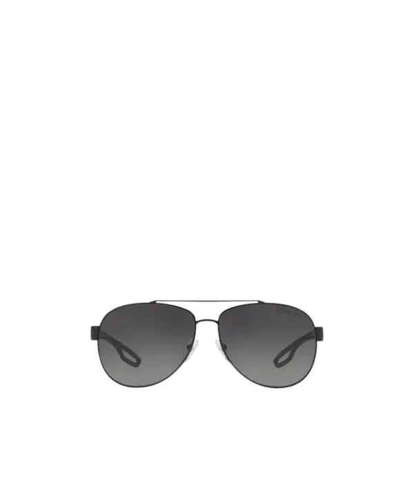 Prada Aviator Sunglasses With Logo Detail - Black