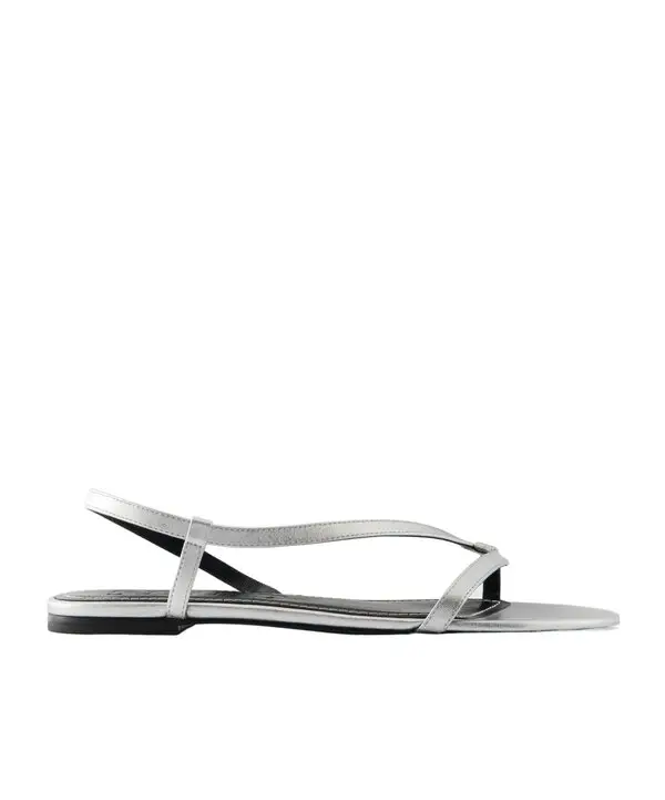 Staud Louden Metallic Leather Flats