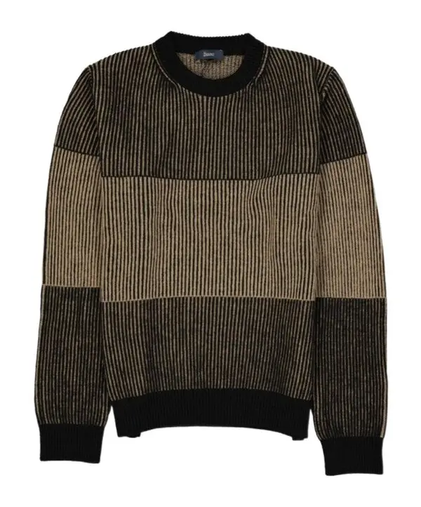 Herno Vertical-stripe Color-block Sweater - Black