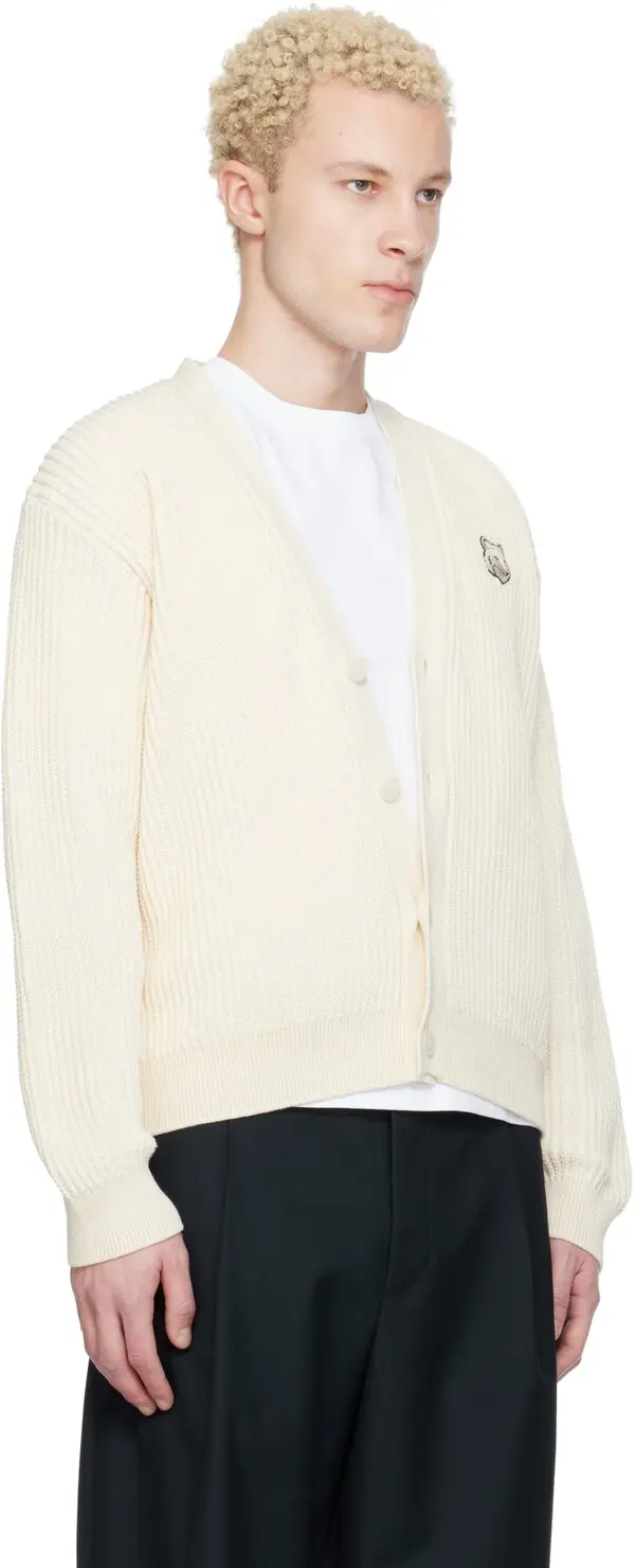 Maison Kitsuné Fox Head Cotton Cardigan