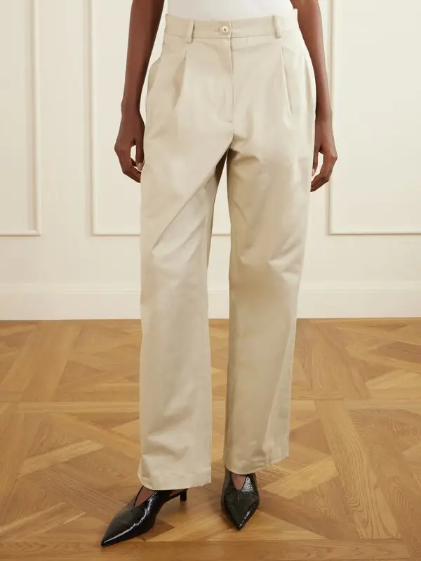 THE FRANKIE SHOP Norstrand Wide-leg Trousers - Beige