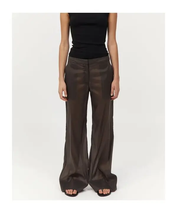 ST. AGNI Organza Wide-leg Pants