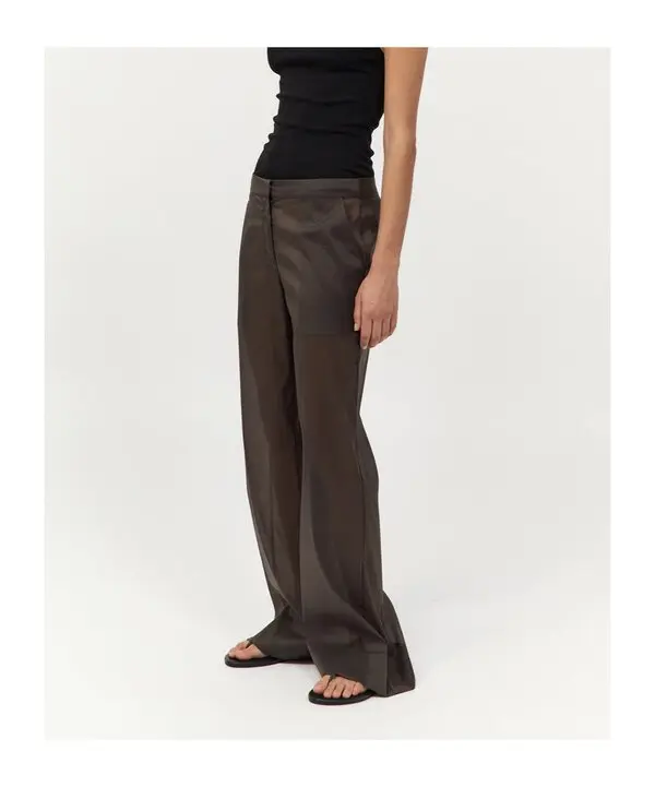 ST. AGNI Organza Wide-leg Pants
