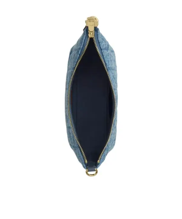 COACH Caitlin Quilted Shoulder Bag - Gold/indigo