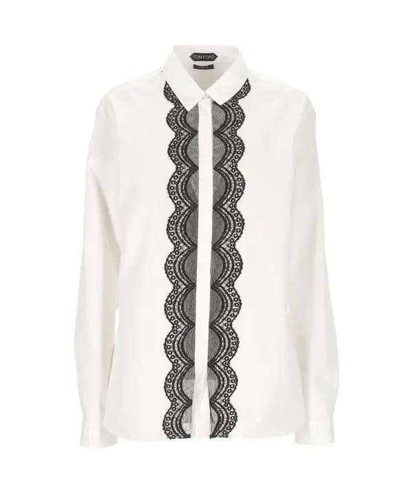 TOM FORD Lace-trimmed Shirt With Classic Collar
